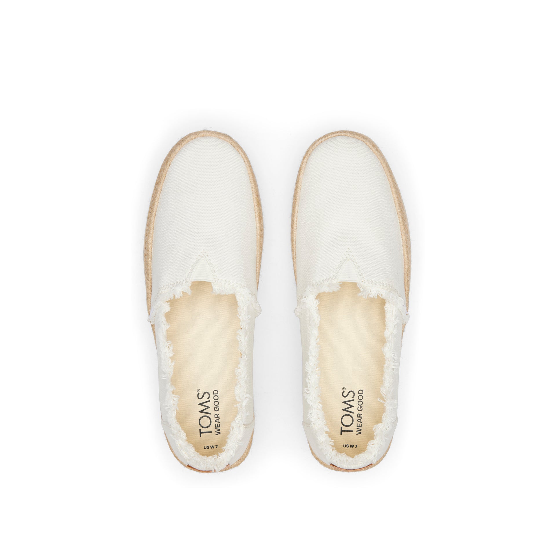 Womens Valencia White Canvas Platform Espadrille – TOMS.com