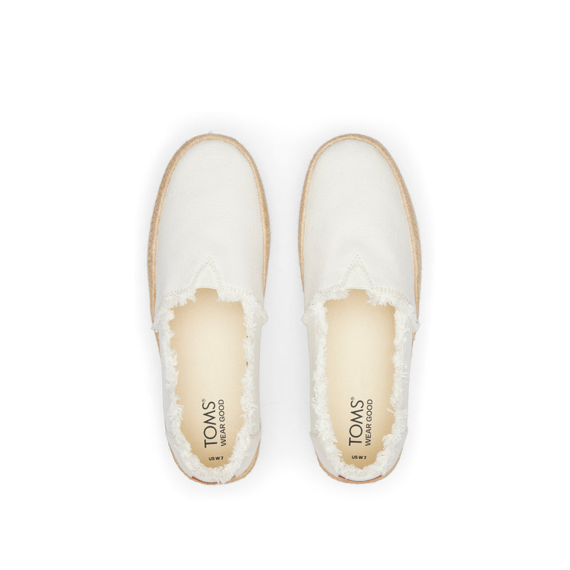 Womens Valencia White Canvas Platform Espadrille – TOMS.com