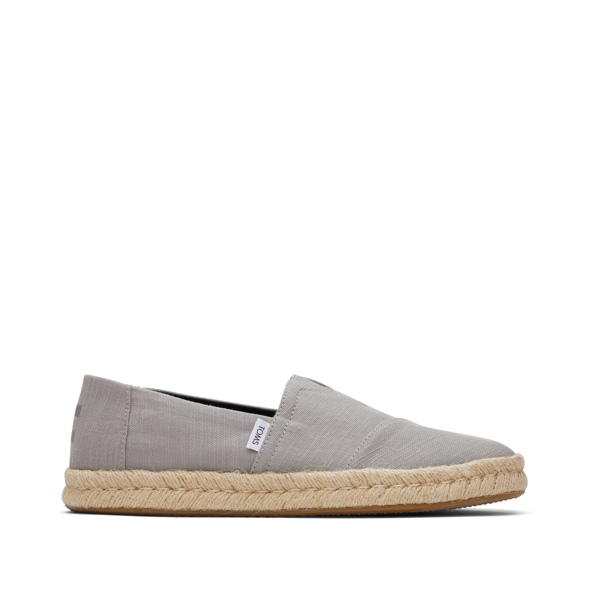 Mens Alpargata Grey Recycled Cotton Espadrille Rope Sole – TOMS.com