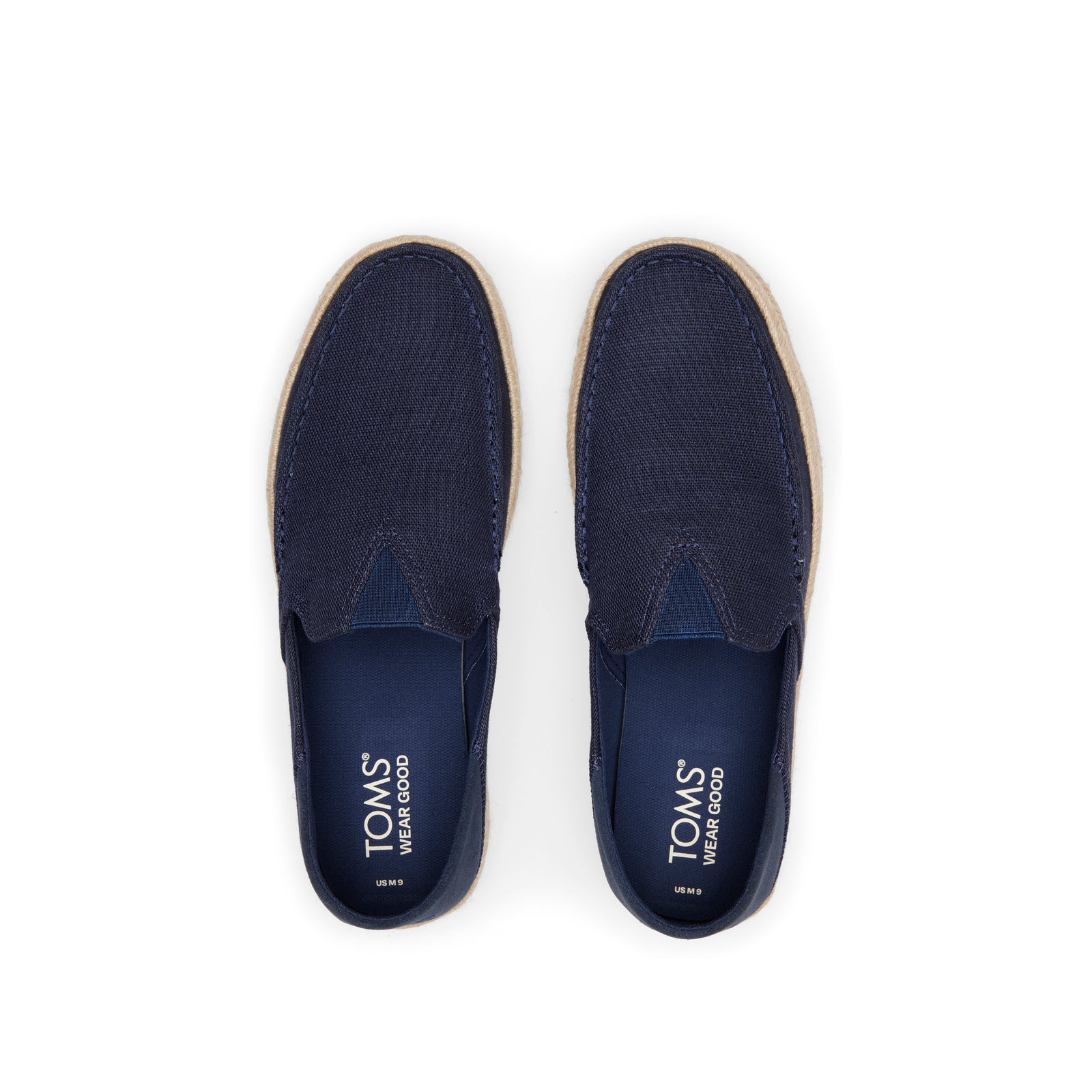 Mens Alonso Navy Heritage Canvas Rope Loafer Espadrille – TOMS.com