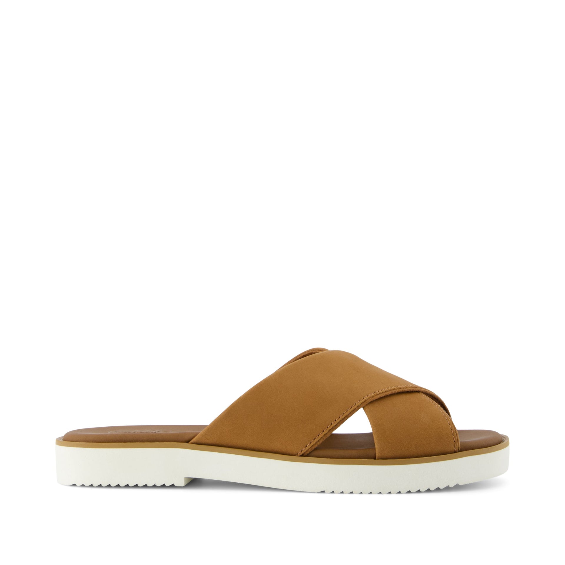 Mae Crossover Slide Sandal Brown Sugar Leather – TOMS.com