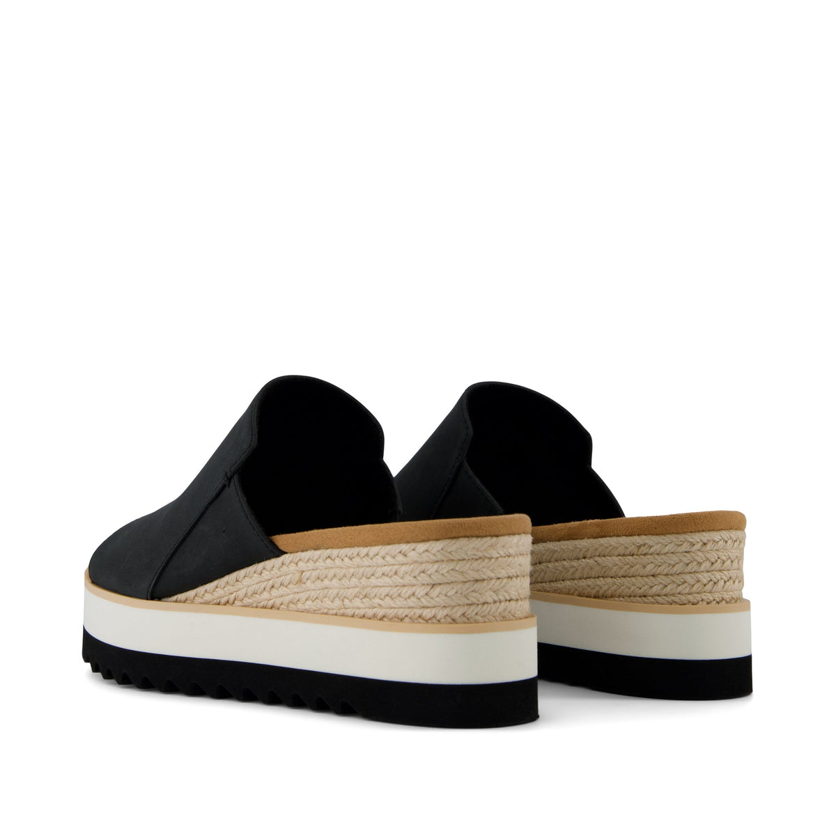 Diana Mule Wedge Sandal Black Leather – TOMS.com