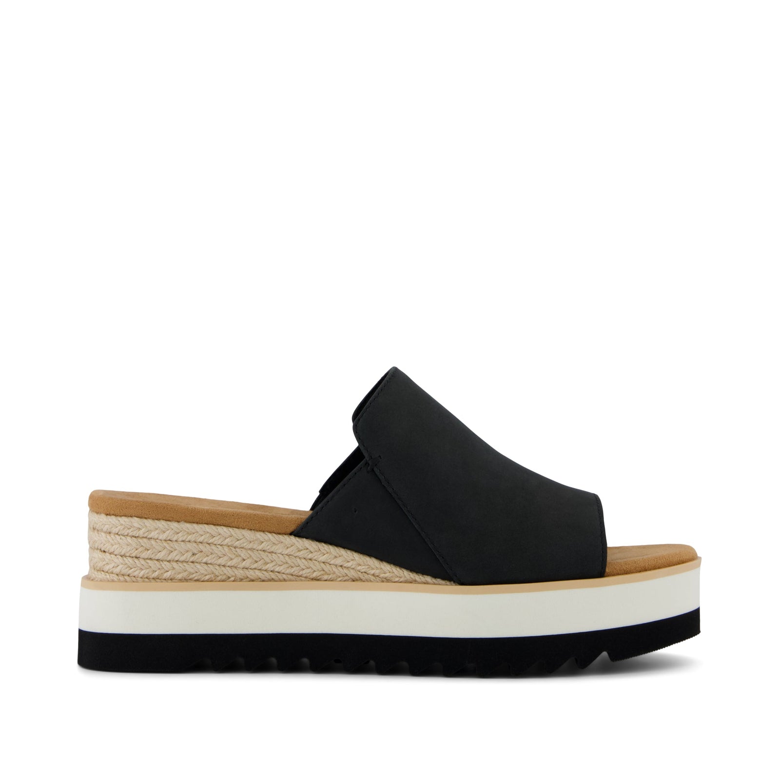 Diana Mule Wedge Sandal Black Leather – TOMS.com
