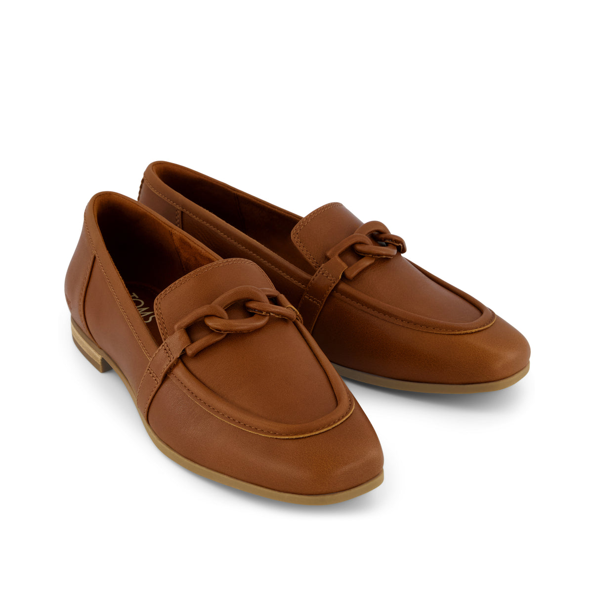 Womens Lynette Loafer Amber Brown Leather with Chain – TOMS.com