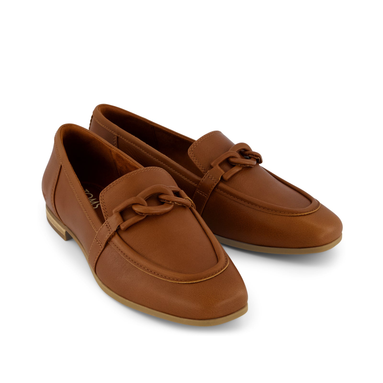 Womens Lynette Loafer Amber Brown Leather with Chain – TOMS.com