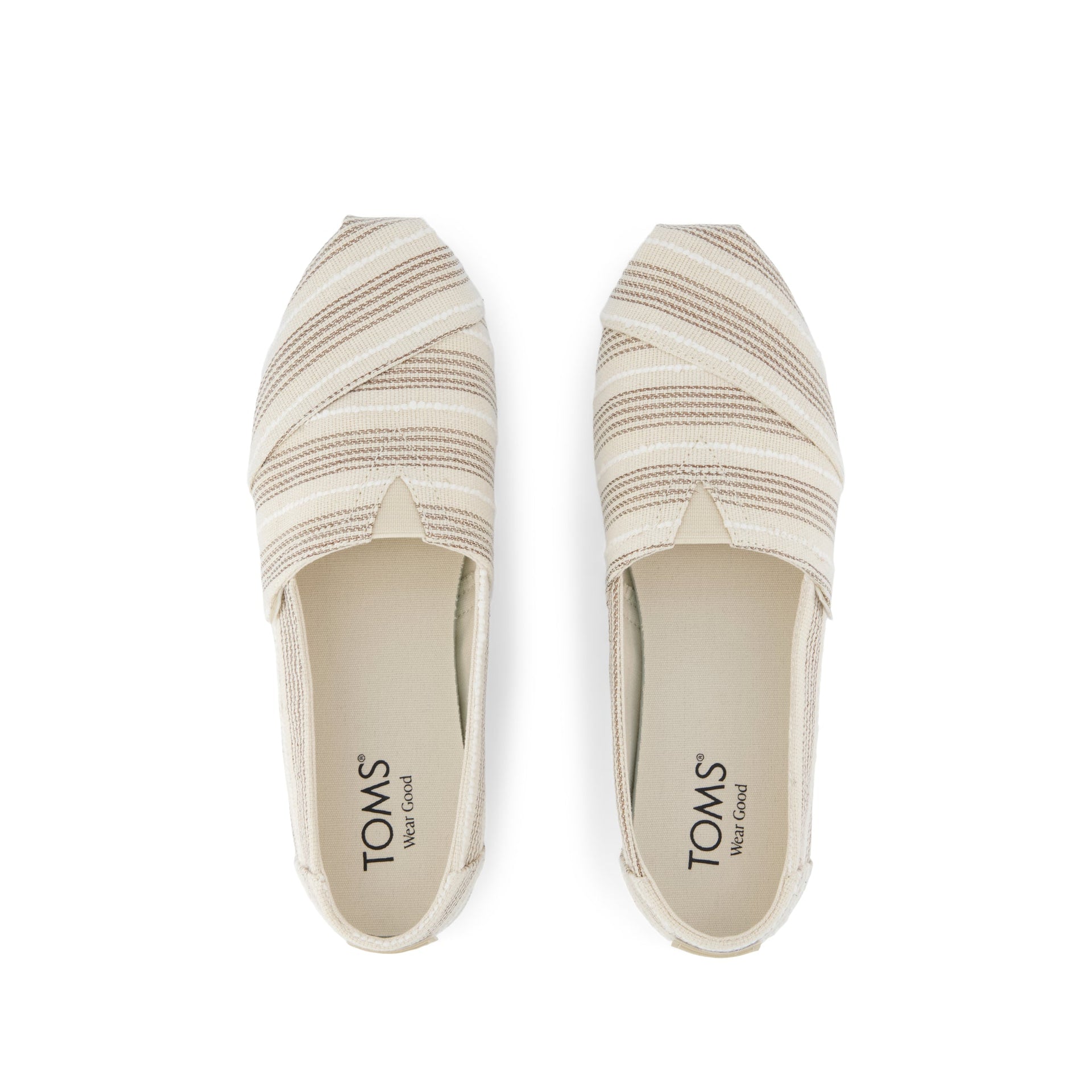 Womens Alpargata Classic Natural Metallic Stripe – TOMS.com