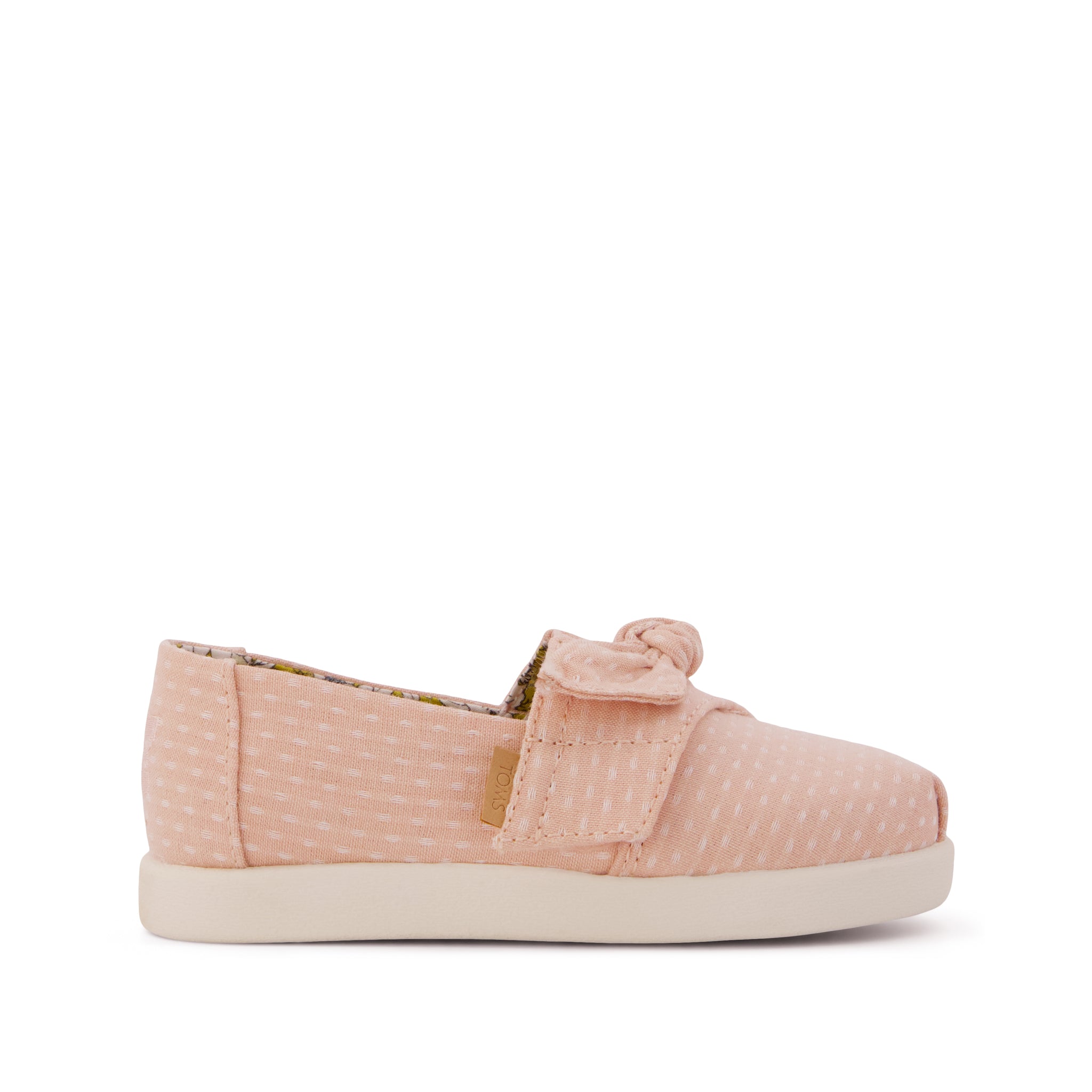 Alpargata Classic Toddler Shoe Bloom Chambray Dot with Bow – TOMS.com