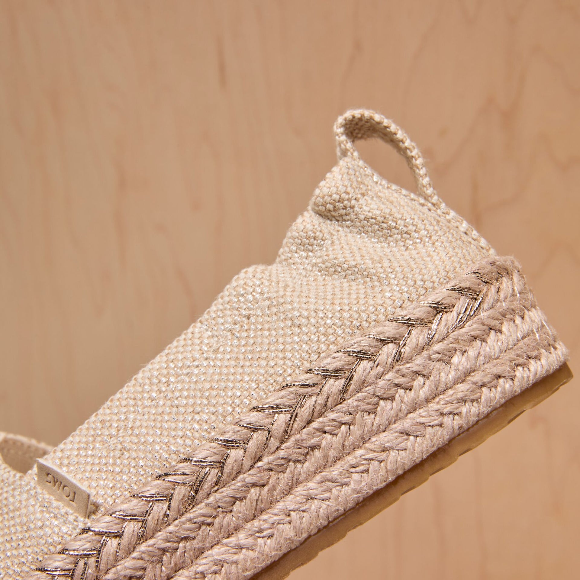 Valencia Platform Kids Espadrille Champagne Glimmer – TOMS.com