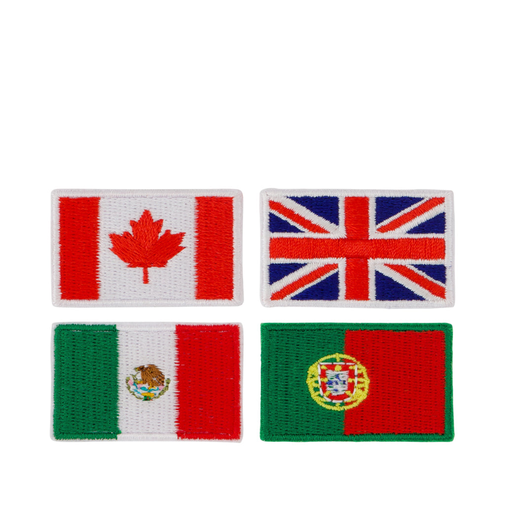 World Flag Adhesive Shoe Patches: Mexico, England, Portugal, Canada ...